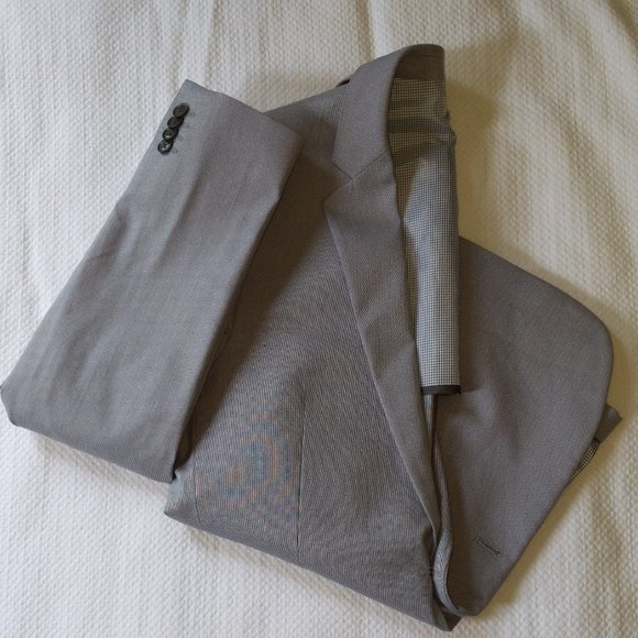 Express | Suits & Blazers | Slim Grey Modern Tech Suit Jacket | Poshmark